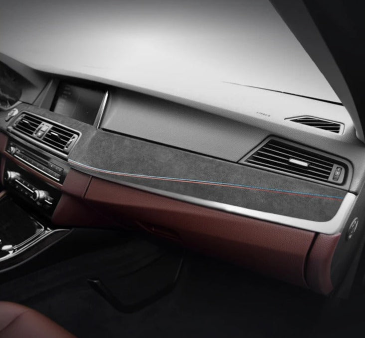 ALCANTARA / CARBON FIBER LEATHER DASH COVER TRIM FOR F10 / F18 BMW 5 S ...