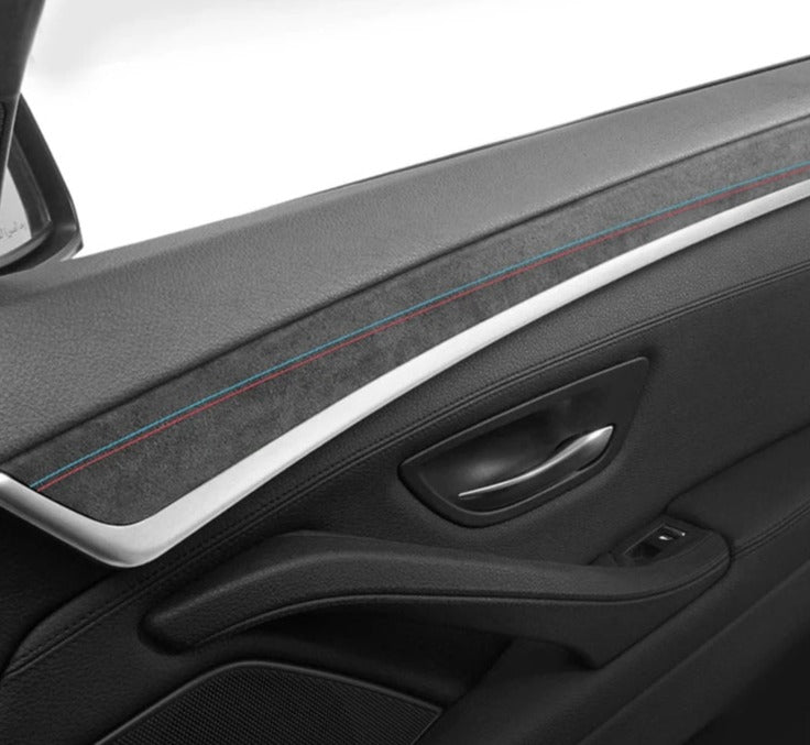ALCANTARA / CARBON FIBER LEATHER DOOR COVER TRIM FOR F10 / F18 BMW 5 S ...
