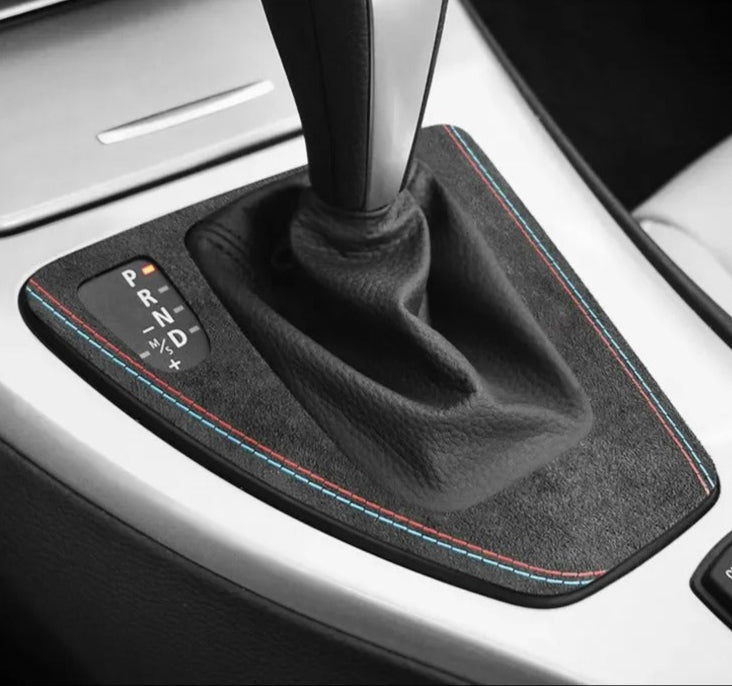Alcantara / Carbon Leather Gear Shifter Panel Trim for E90 / E92 BMW M ...