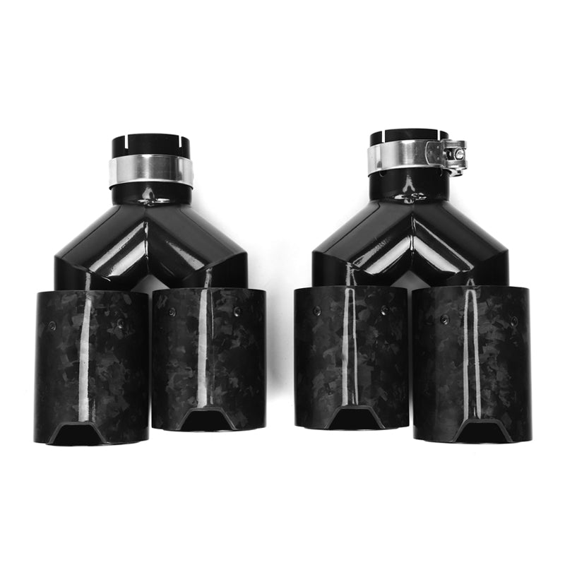 M Performance Style Forged Carbon Fiber Quad Exhaust Tips for F22 / F30 ...