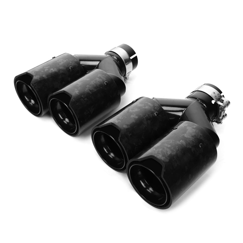 M Performance Style Forged Carbon Fiber Quad Exhaust Tips for F22 / F30 ...